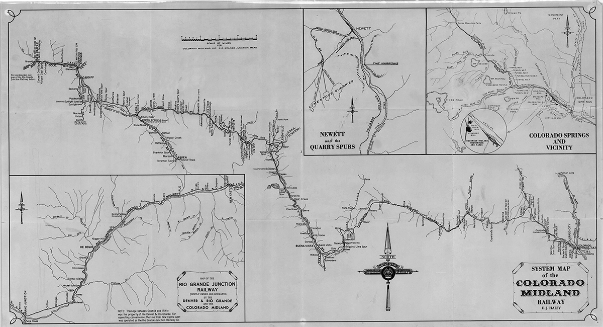 System Map of the Colorado Midland Railway, circa 1900 - Archive Aspen